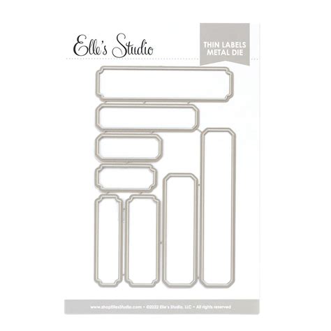 Thin Labels Metal Die Elles Studio