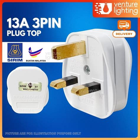 SIRIM 13A PLUG TOP Premium 13A Fused 3 Pin Plug DIY Extension 插头