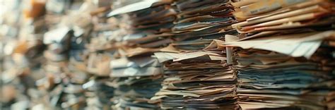 Premium Photo Overflowing Archive Of Documents And Files Banner