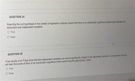 Solved Rejecting The Null Hypothesis In The Context Of
