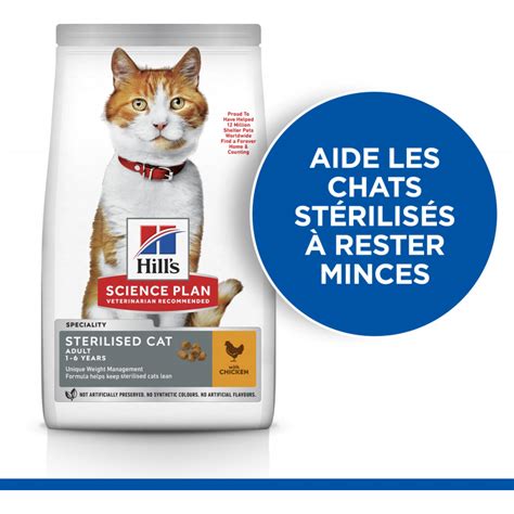 HILL'S Science Plan Adult Sterilised pour chat stérilisé au Poulet