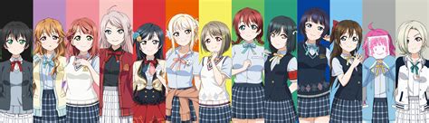 All Of The Love Live Girls Character Image Colors As Of 2023 R