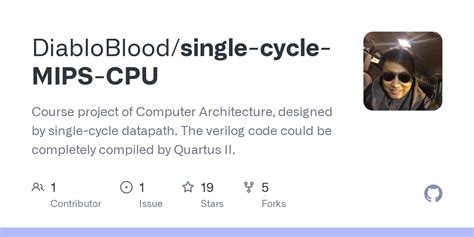 Single Cycle MIPS CPU Project InstMem V At Master DiabloBlood Single