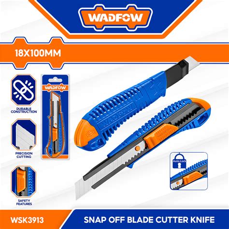 Wadfow 18mm X 100mm Snap Off Blade Cutter Knife 1 Piece Wsk3913 Wht
