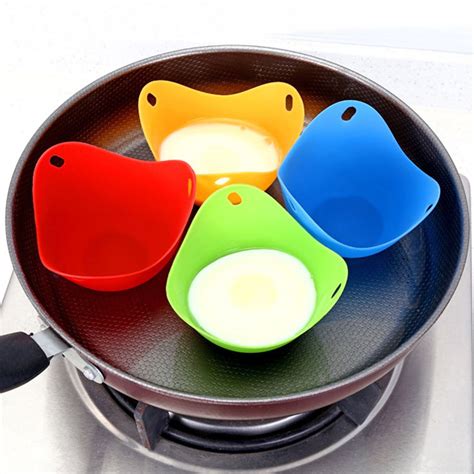2pcs Soft Silicone Egg Poachers Boiled Eggs Holder Grandado