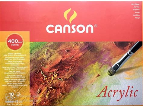 Canson Acrylic Pad 4sg 10 Sheets 400 Gsm 36 X 48 Cm 200807410