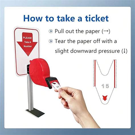Take A Number System Ticket Machine Ticket Dispenser With Stand And 1