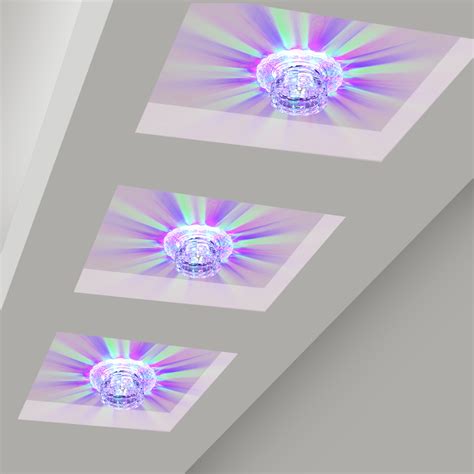 Led水晶灯七彩射灯过道灯走廊灯天花灯门厅玄关灯吸顶灯创意筒灯虎窝淘