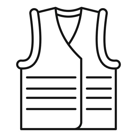 Safety Vest Icon Outline Style 14577356 Vector Art At Vecteezy