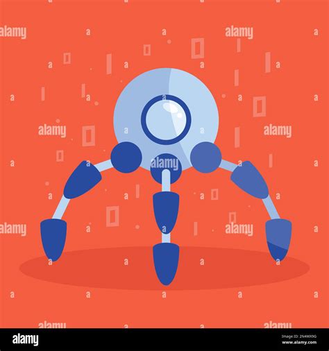 Tripod Robot Futuristic Tech Character Stock Vector Image And Art Alamy