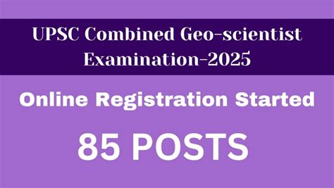 Upsc Geoscientist 2025 Notification 01 2025 Geol Out
