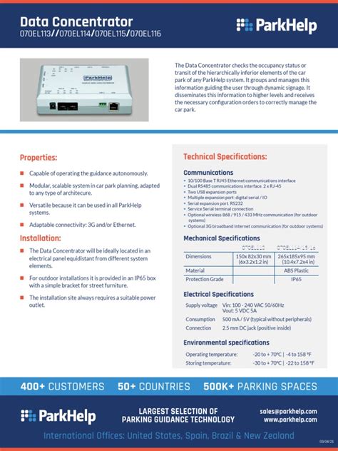 En Data Concentrator Spec Sheet Pdf Electrical Engineering