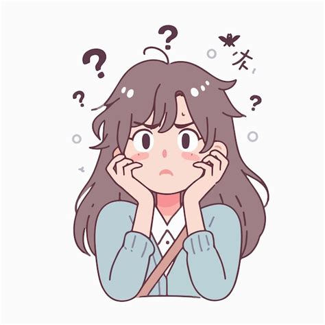 Confused Woman Cartoon Vector Premium Ai Generated Vector