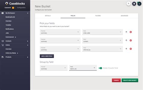creating and managing buckets caseblocks docs