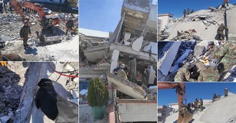 ФОТОГАЛЕРИЈА Македонските војници и кучињата трагачи неуморно копаат по урнатините во Турција