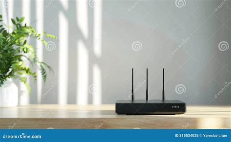 Home WiFi Router On Table Wireless Modem Router On A Desk With Copy Space Stock Image Image