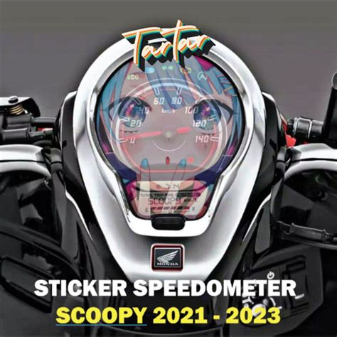 Jual Sticker Stiker Spido Speedometer Transparant Anime Scoopy Hatsune Miku