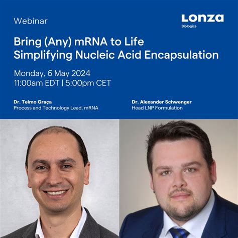 Lonza On Linkedin Mrna Lonza Biologics Technology