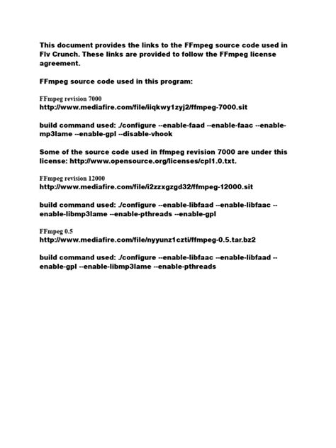 Ffmpeg Source Code Pdf