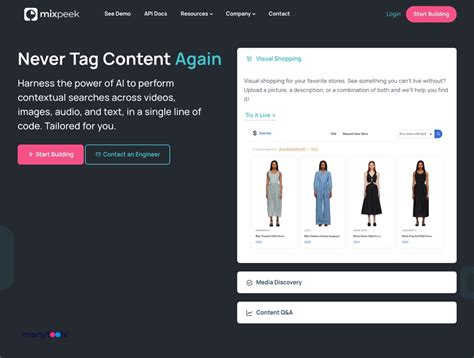 Mixpeek AI Low Code No Code Tools Sites Like Mixpeek