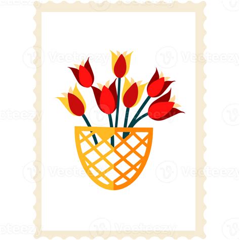 Postage Stamps With Flowers 38357225 Png