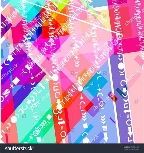 Background Geometric Shapes Arithmetic Signs Stock Vector Royalty Free