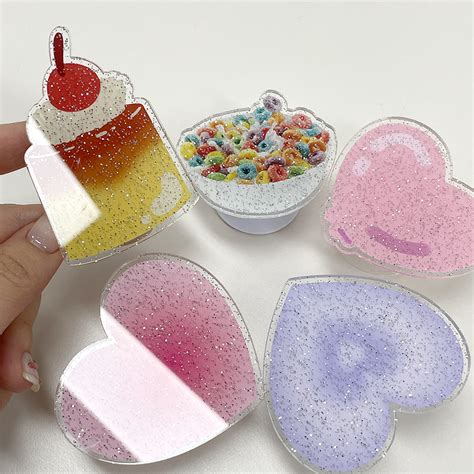 상품 자유형 글리터 아크릴 스마트톡 투명바디