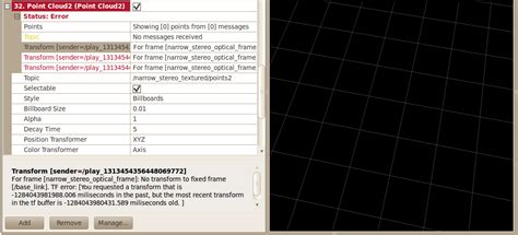 Rosbag Displaying Point Cloud In Rviz From Bag Files Error