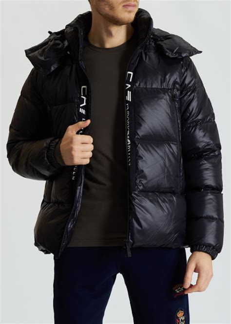 Мужской пуховик EA7 Emporio Armani черного цвета 182018 купить в Киеве ...