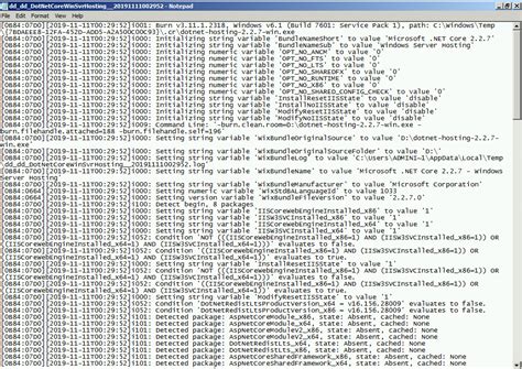 error installing microsoft core 2 2 7 windows server hosting