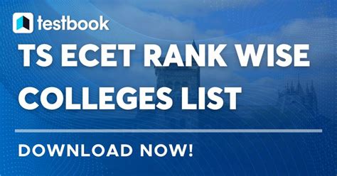 Ts Ecet Rank Wise Colleges List 2023 Download Pdf Now