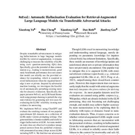 Reeval Automatic Hallucination Evaluation For Retrieval Augmented Large Language Models Via