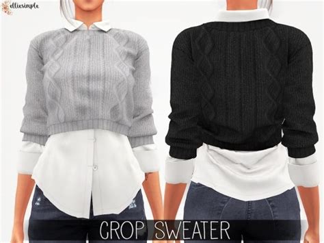 Elliesimple Crop Sweater The Sims 4 Download Simsdomination