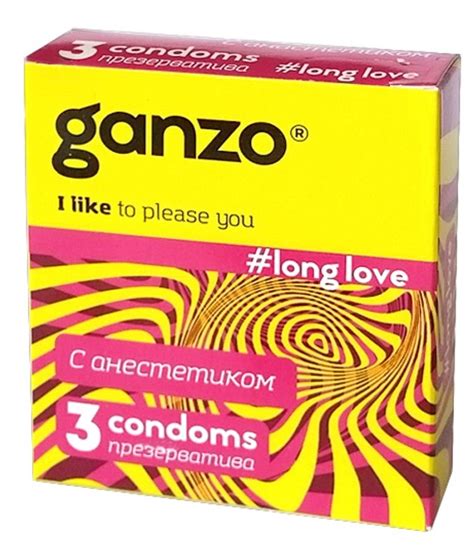 Презервативы GANZO LONG LOVE (С анестетиком), 3 шт | Купить интимные ...
