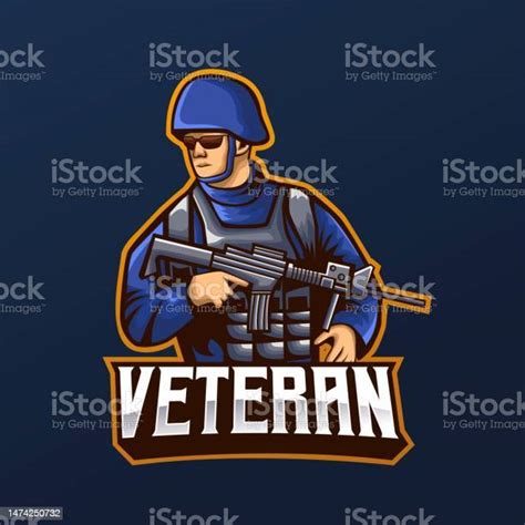 Veteran Soldier Mascot And Esport Logo Design Easy To Edit And