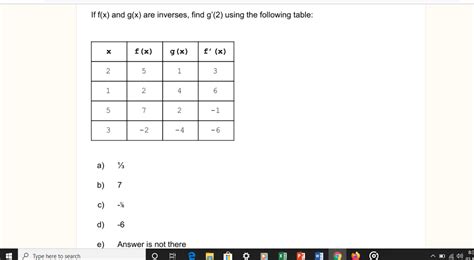 solved if f x and g x are inverses find g 2 using the