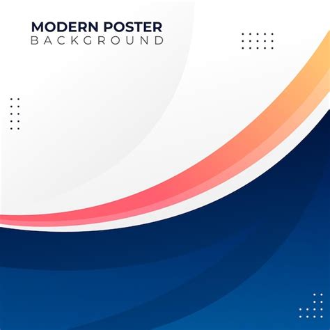 Cartel Moderno Fondo Vector Ilustración Azul Y Naranja Negocio Vector