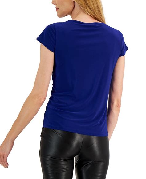 Kasper Cowl Neck Cap Sleeve Top And Reviews Tops Women Macys