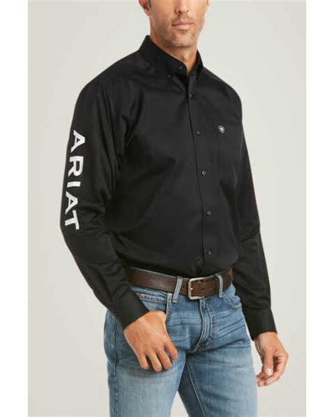 Ariat Mens Team Logo Twill Fitted Long Sleeve Button Down Western