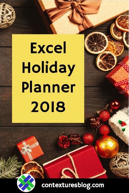 Excel Holiday Planner 2018 Contextures Blog