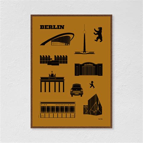 Plakat Berlin Musztardowy GRA FIKA