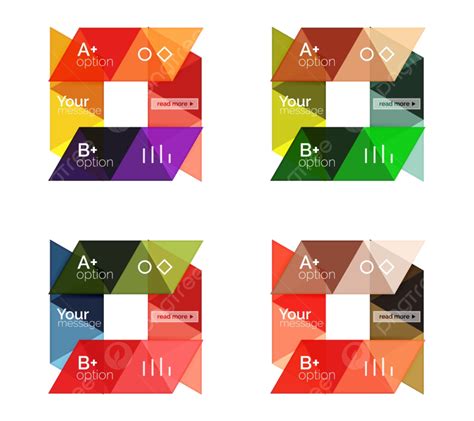 Workflow Infographic Vector Design Images Set Of Vector Triangle Geometric Infographic For