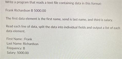 Solved Write A Program That Reads A Text File Containing Chegg