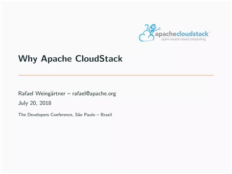 Tdc2018sp Trilha Cloud Why Apache Cloudstack Ppt