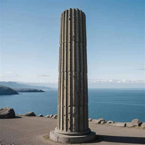 Basalt Column On A Clean White Background Premium Ai Generated Image