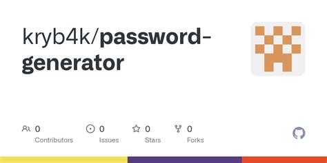 GitHub Kryb4k Password Generator
