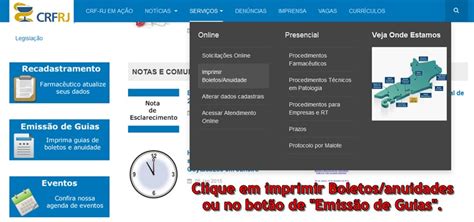 Como Imprimir O Boleto Da Anuidade Pela Internet Crf Rj