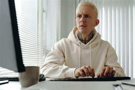Programmer Typing On Computer In Office Stock Image Image Of Profession Programmer 354083221