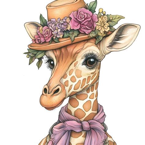 Cute Giraffe Cartoon Premium Ai Generated Image