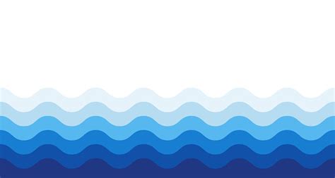 青い川の海の波のレイヤーの背景海の波シームレスな海のパターン水の波の抽象的なデザインベクトル イラスト イラストレーションのベクターアート